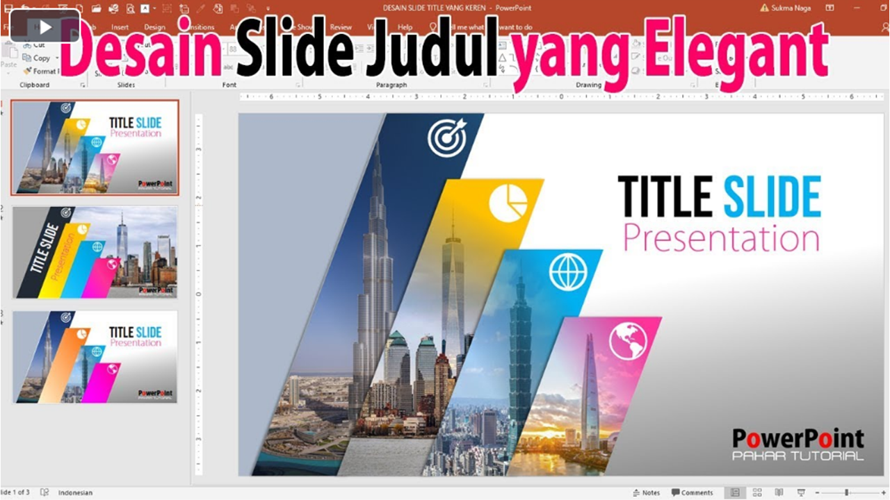 Cara Desain Slide Judul Presentasi yang Elegan